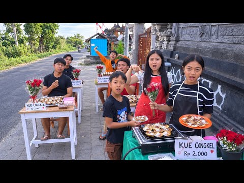 RAMA KASIH BUNGA KE PENJUAL KUE CONGKEL DI PINGGIR JALAN