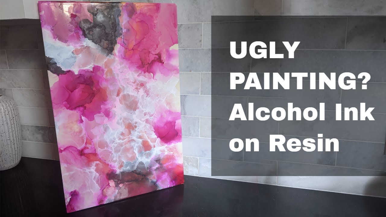 MAKING A BAD PAINTING WORSE? You Decide! Alcohol Ink Flow Painting ...