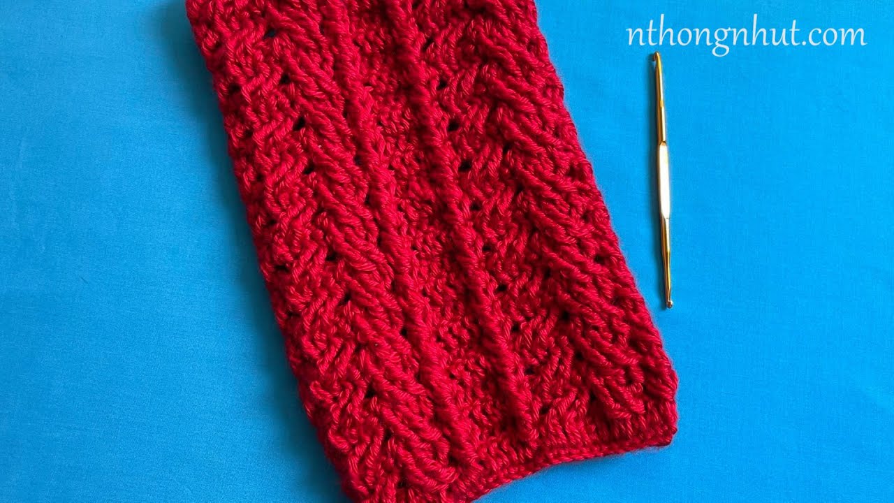 Crochet an easy Chunky Beginner Scarf / cách móc khăn choàng nam kiểu ...