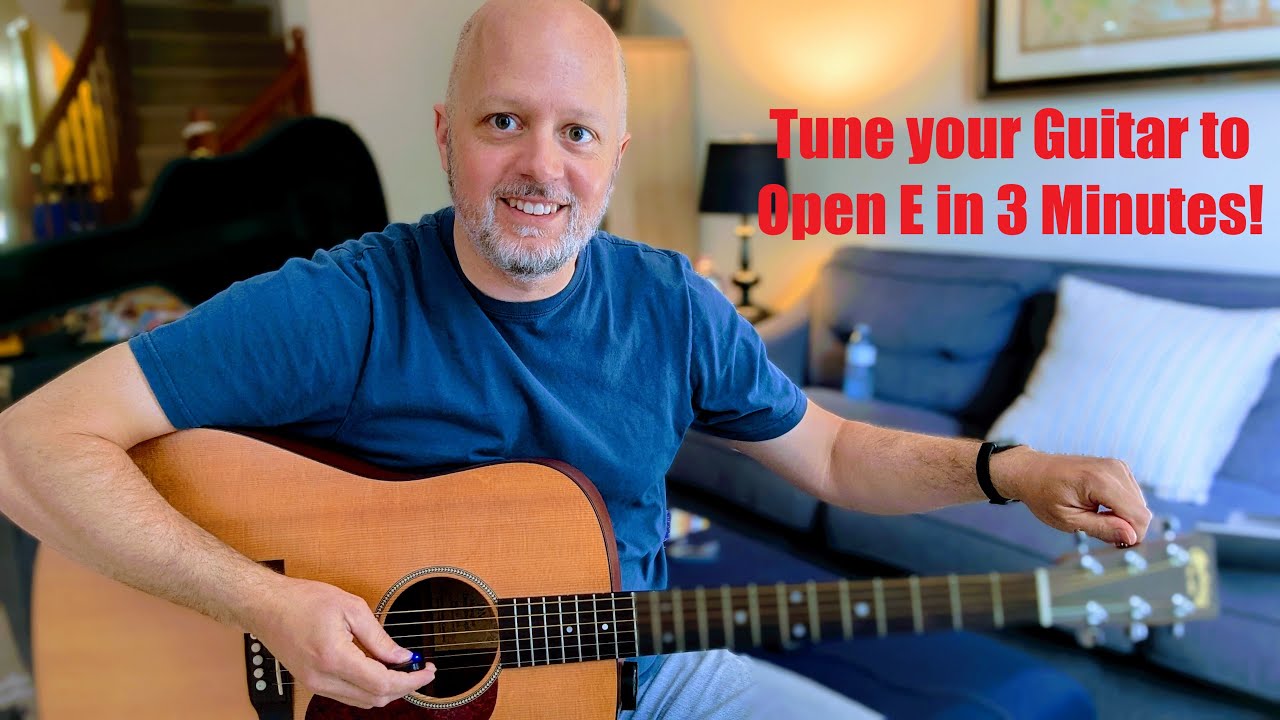How to put your guitar in open E tuning in less than 3 minutes! # ...