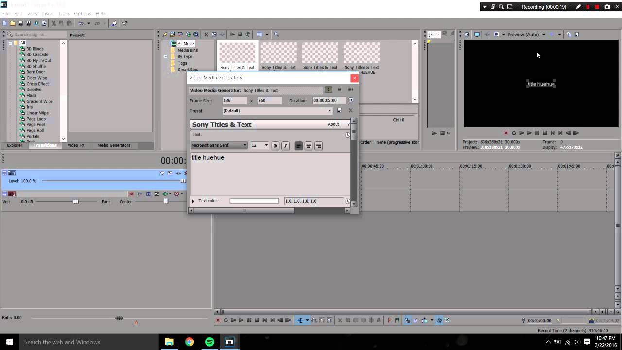 Tutorial - How to Insert Title in Video using Sony Vegas - YouTube
