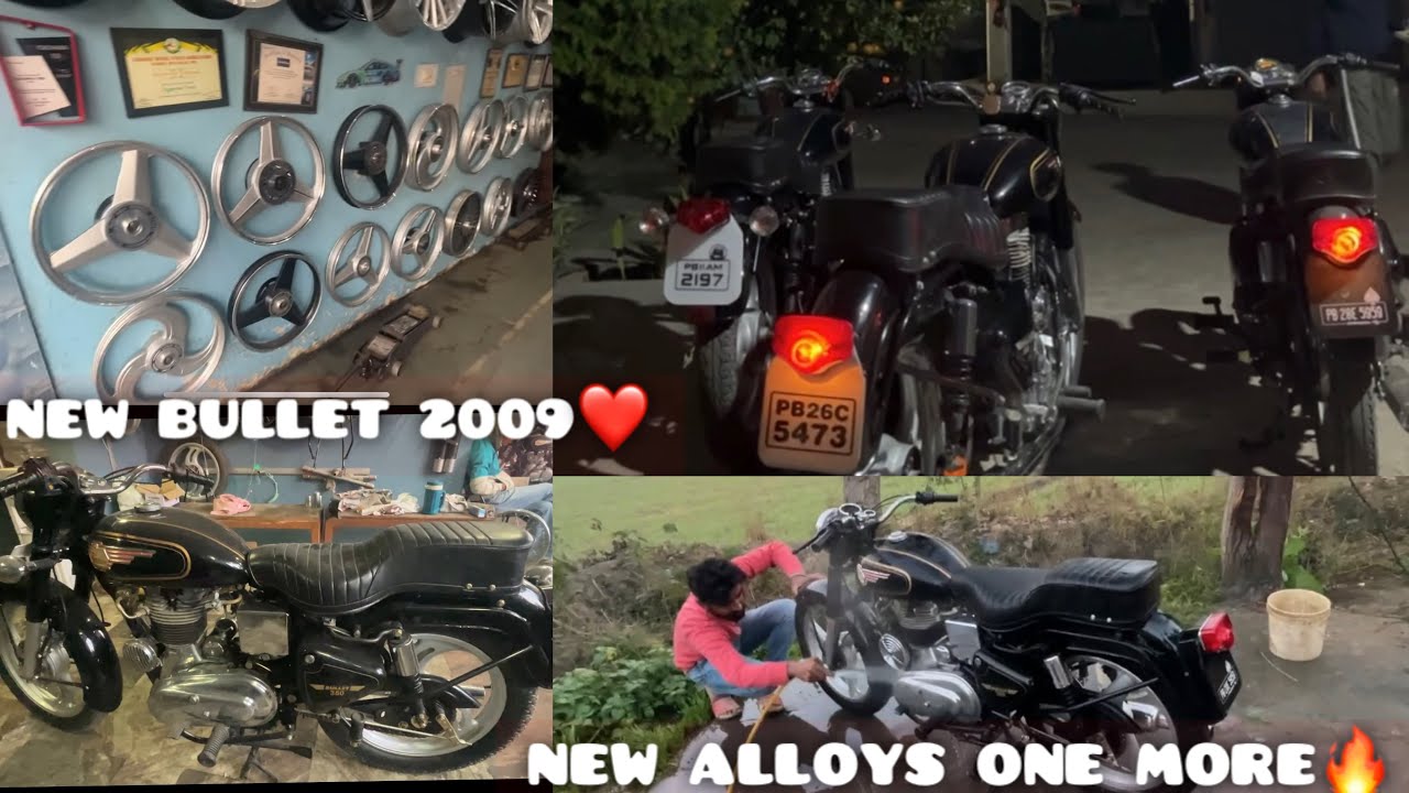 My new2009 model old brand new bullet and boing alloy wheels installing ...