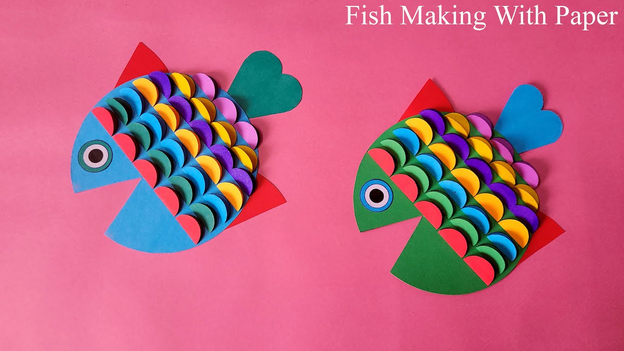 How To Make Paper Fish | Fish Folding From Colored Paper | Inba Idea ...