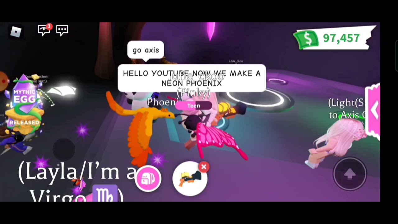 Making Neon Phoenix in Adopt Me - YouTube