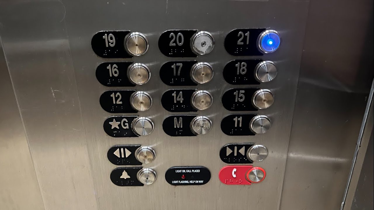 700 FPM Otis Traction High Rise Elevators at the Hub at Columbia in ...