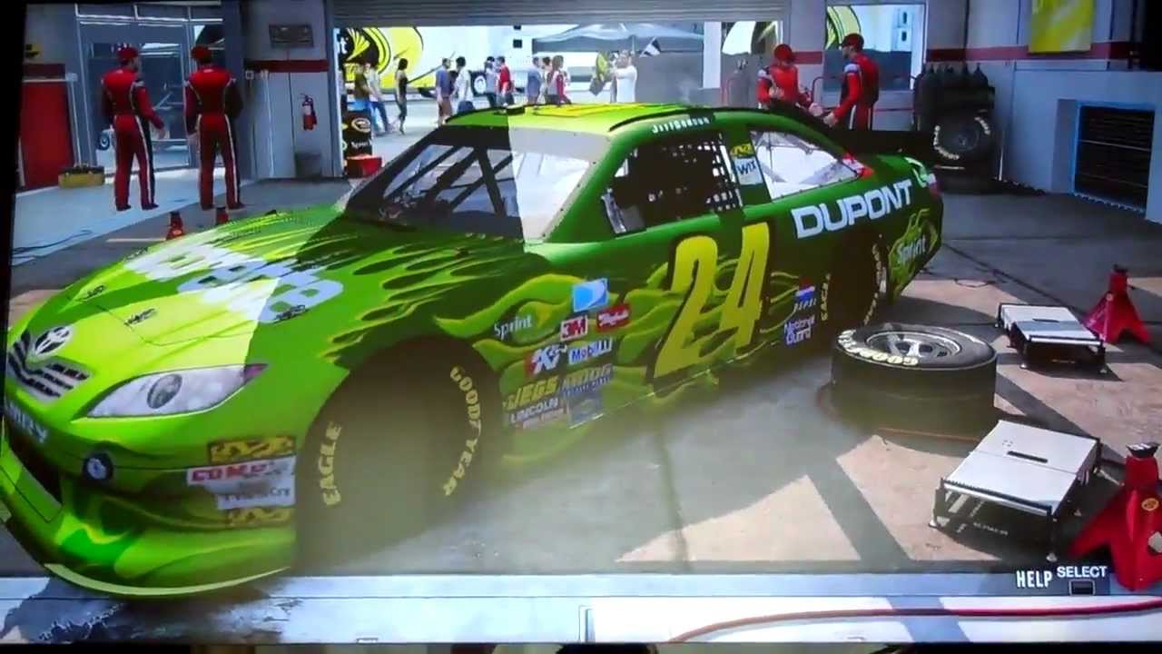Nascar The Game 2011 Jeff Gordon Nicorette - YouTube