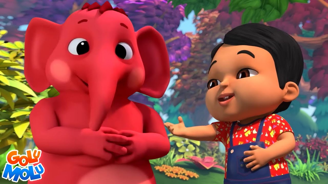 Ek Mota Hathi, एक मोटा हाथी बाल कविता, Bandar Mama + Hindi Nursery ...