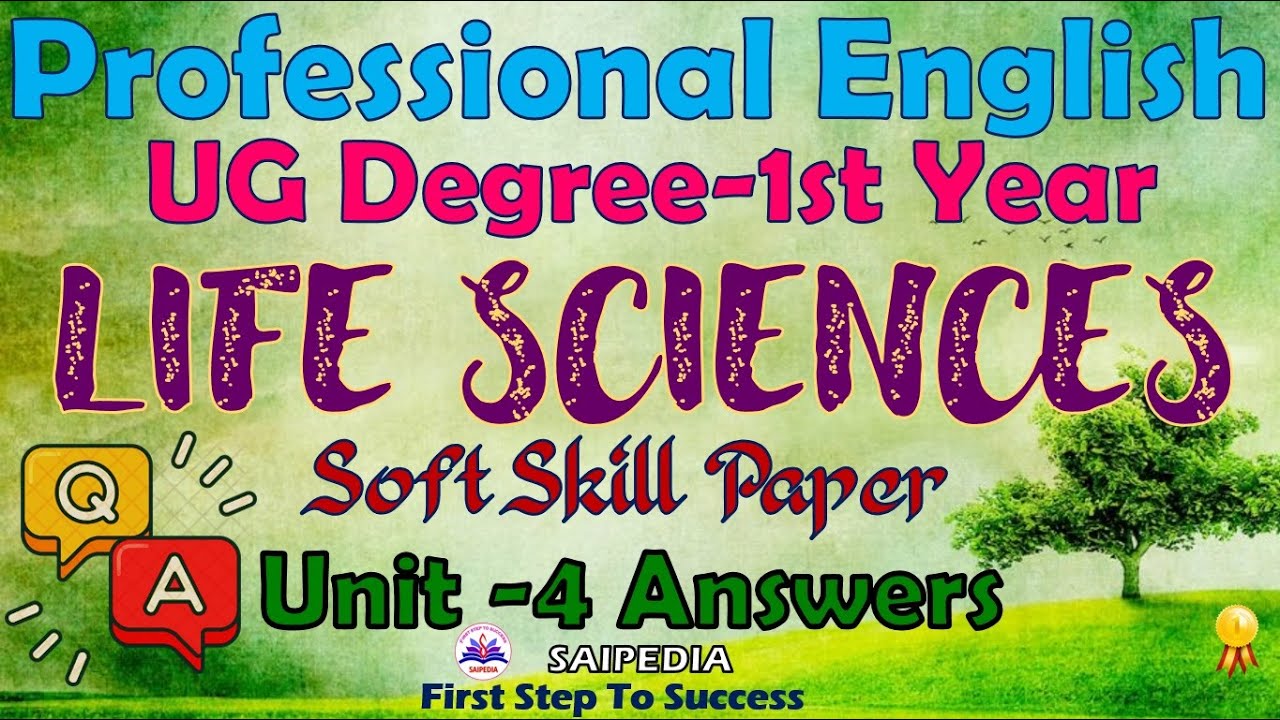 English for Life Science| Unit 4 Task Answers| Professional English| MS ...