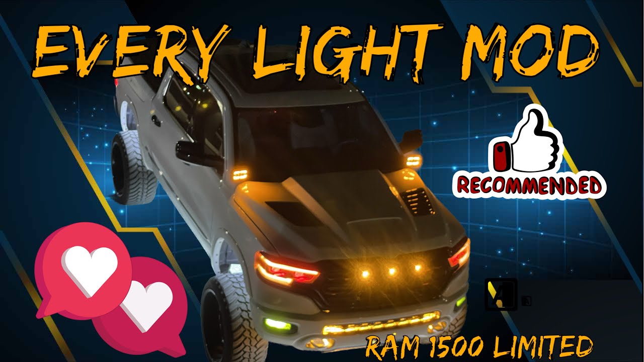 EVERY LIGHT MOD on MY LIFTED 2019 RAM 1500 LIMITED - YouTube