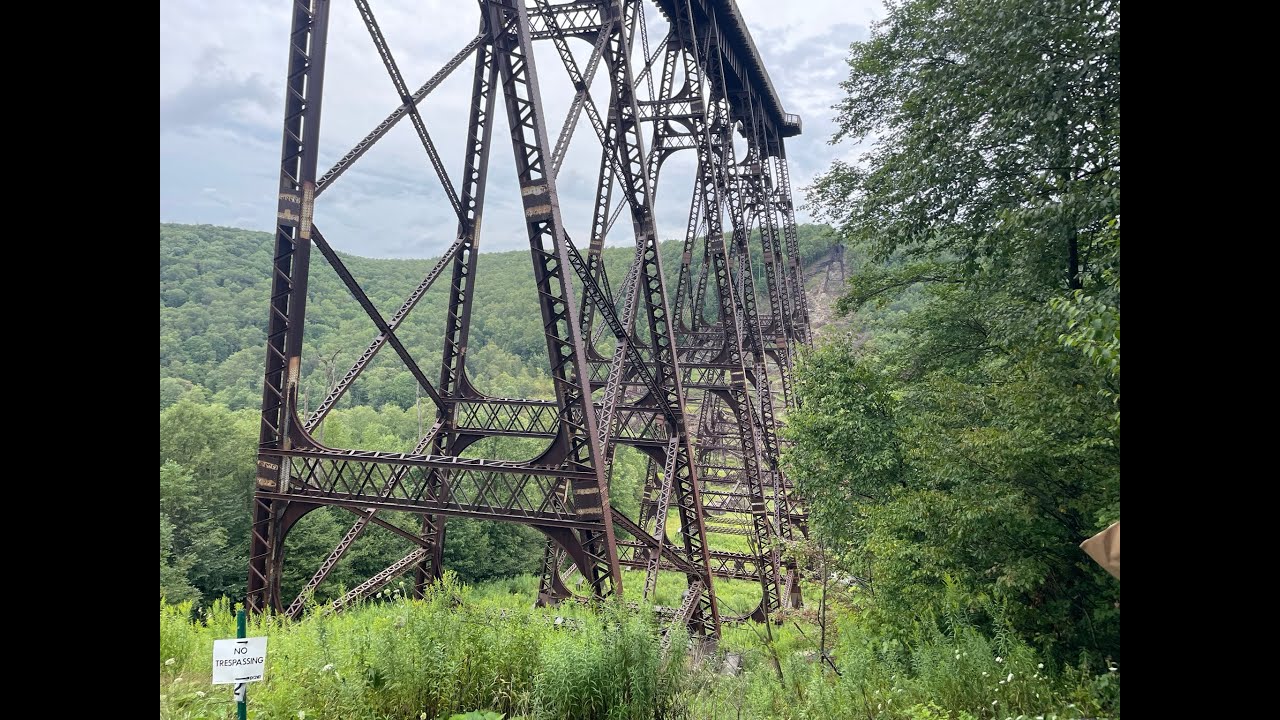 Kinzua Rimrock Trail and Overlook and Kinzua Bridge State Park - YouTube