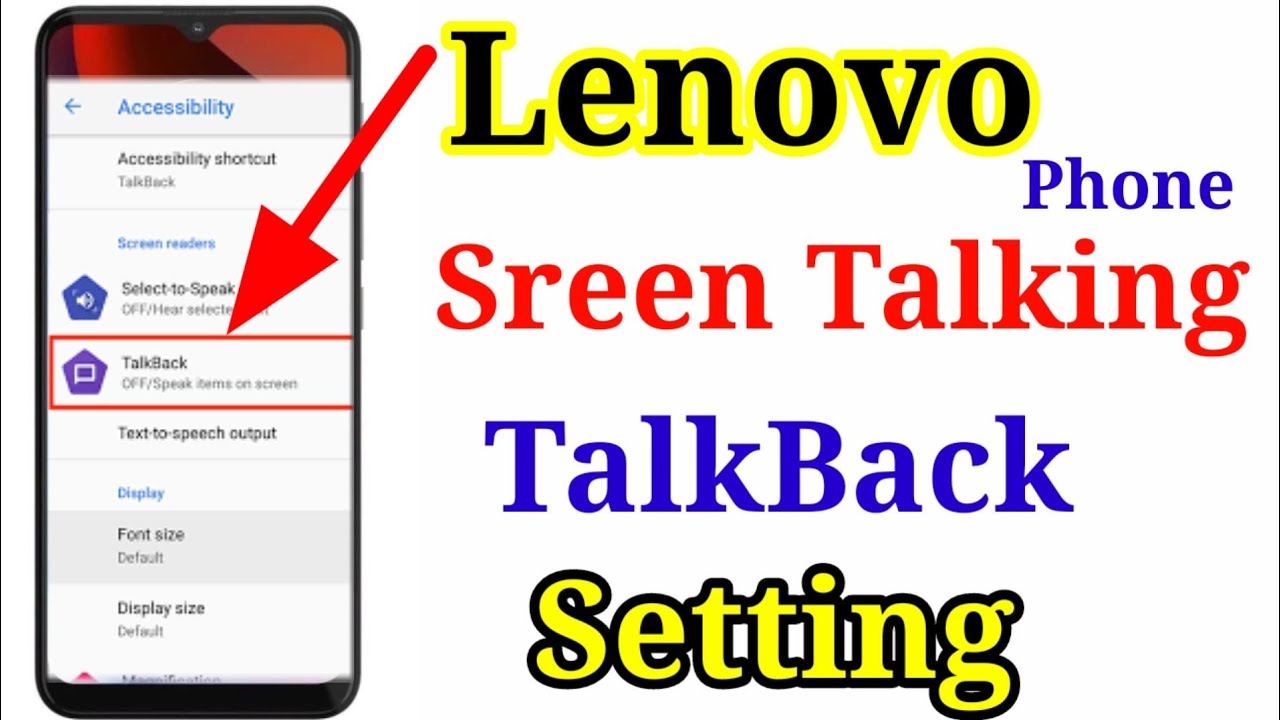 Make Online Lenovo phone TalkBack Setting/Make Online Setting - YouTube