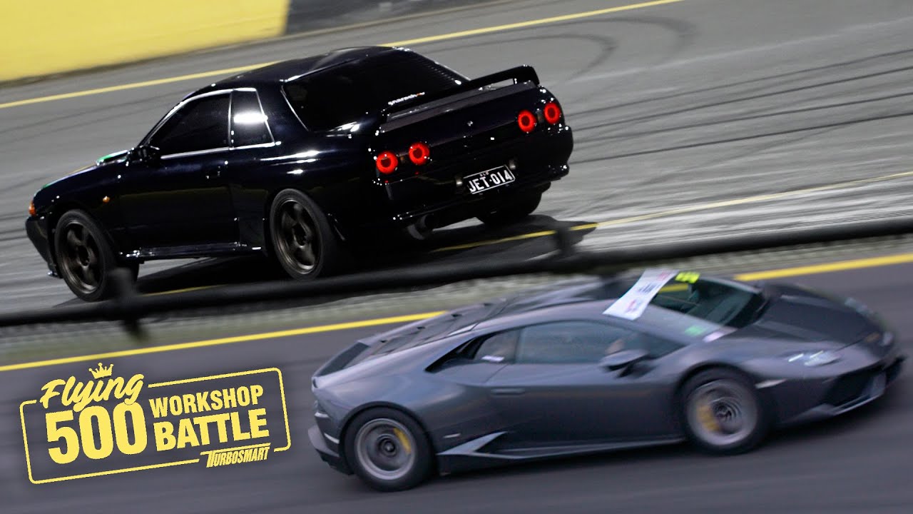 Turbosmart Flying 500 - Our 800hp R32 GT-R vs Twin Turbo Lambos and ...