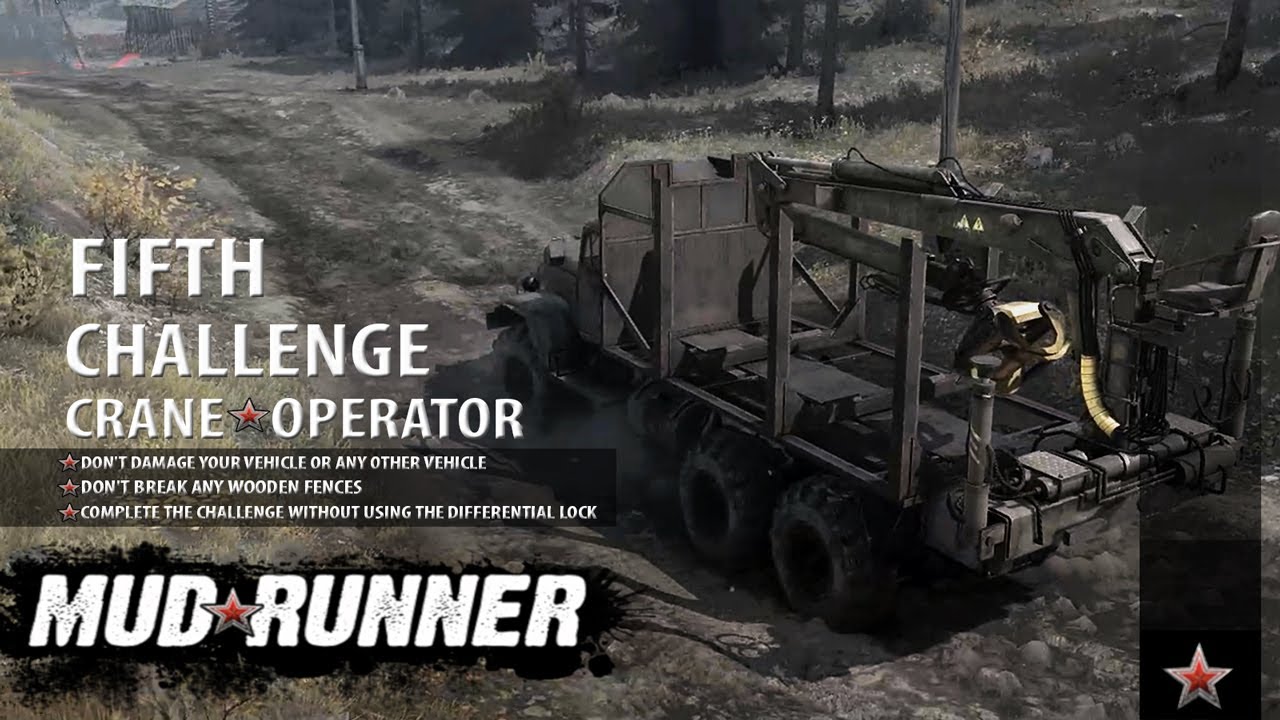 MUD RUNNER: FIFTH CHALLENGE ( CRANE OPERATOR ) - YouTube