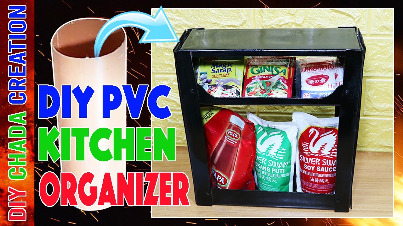 DIY PVC Kitchen Organizer - YouTube