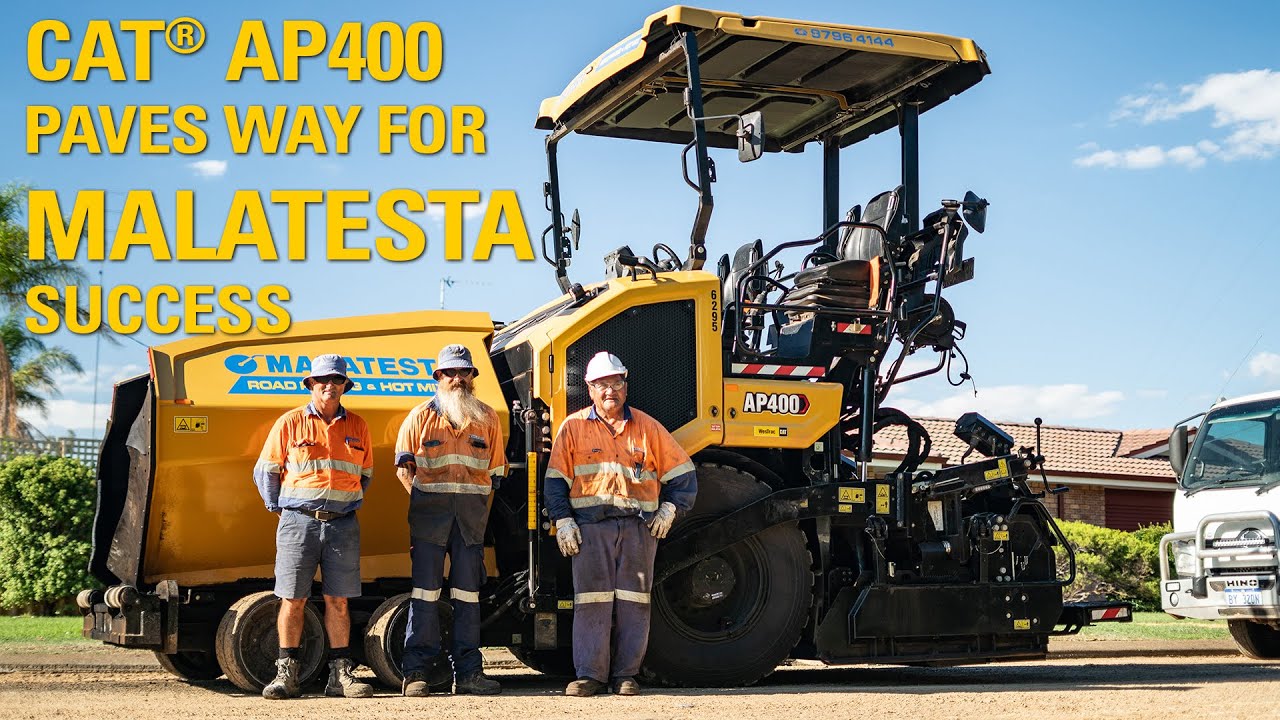 Cat® AP400 paves way for Malatesta success - YouTube