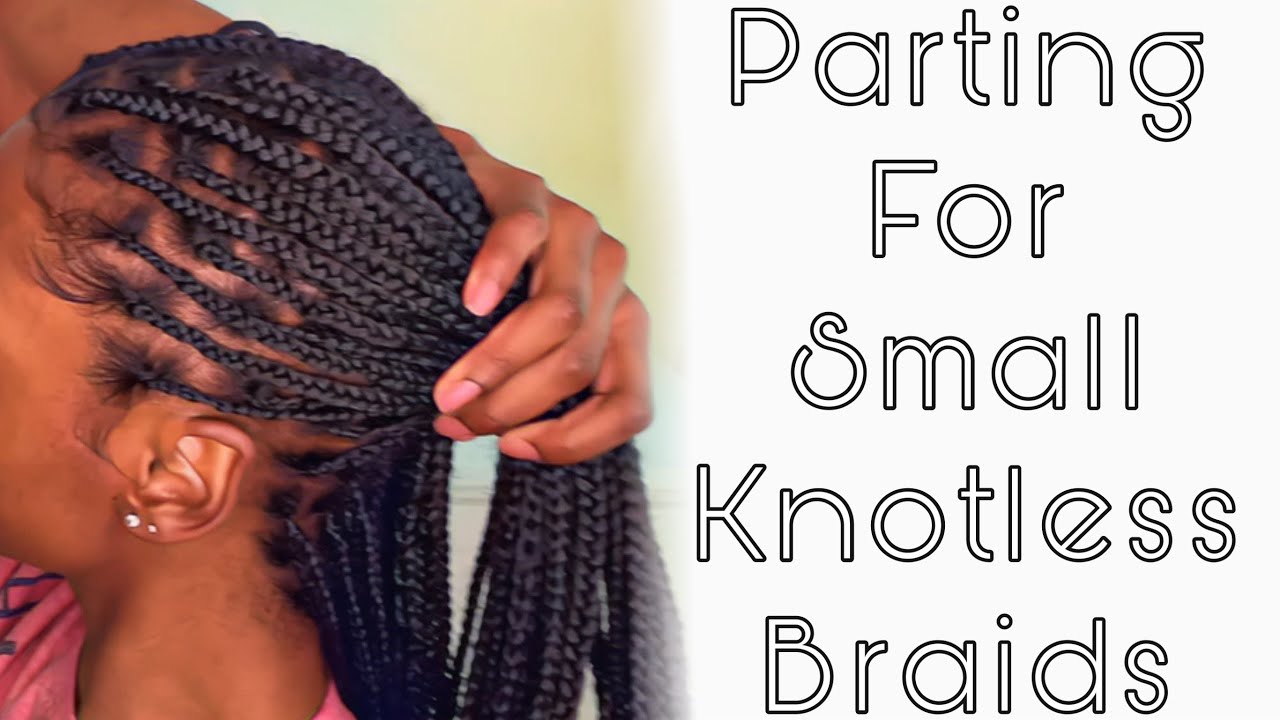 DIY Small Knotless Braids Pre-Parting - YouTube