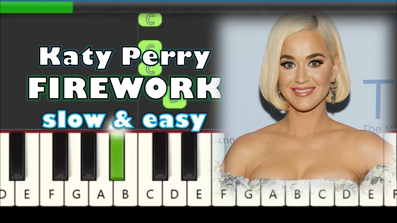 Katy Perry - Firework (Slow and Easy Piano Tutorial) - YouTube