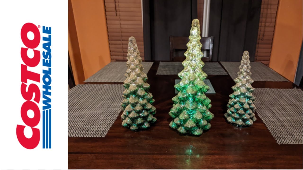 LED Glass Holiday Trees, Set of 3 - YouTube