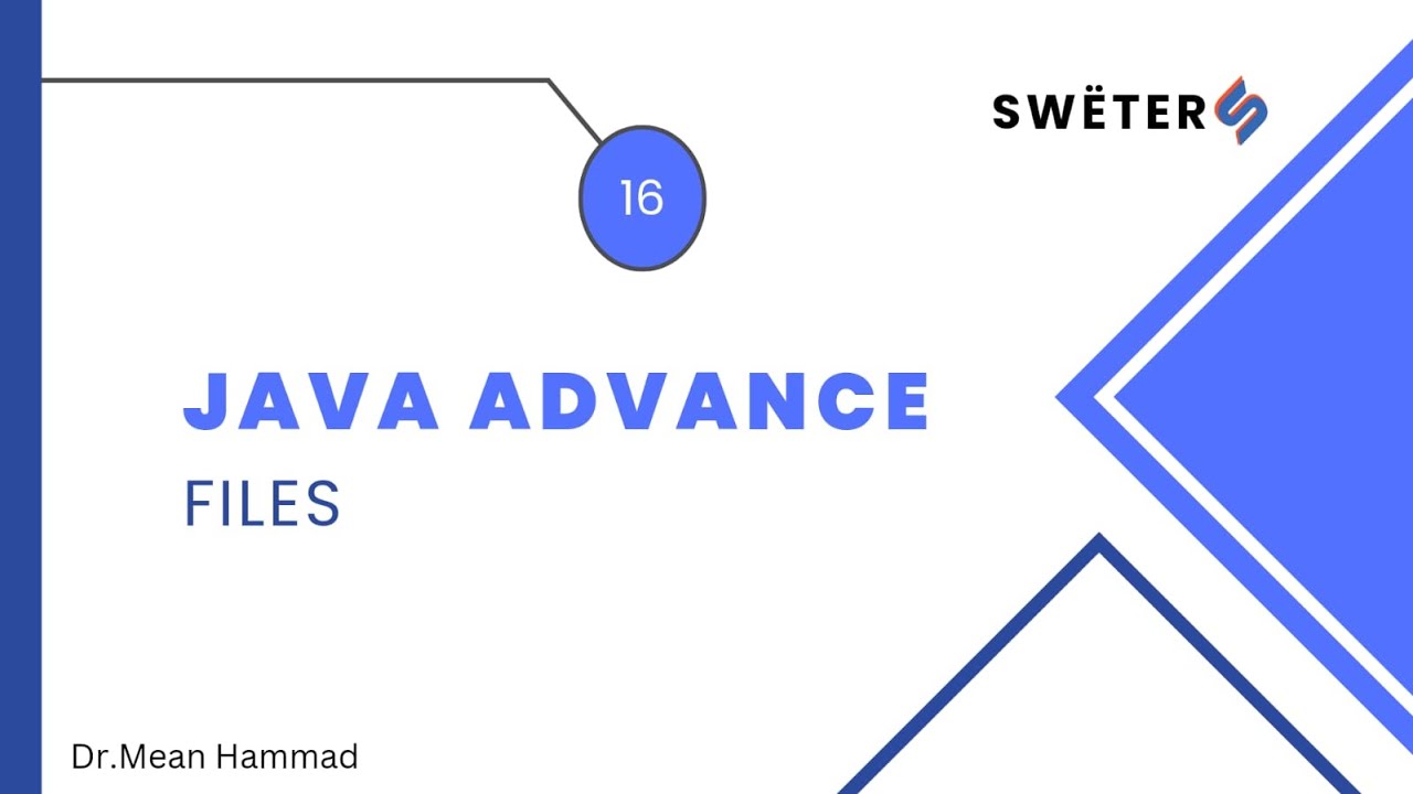 Java Advance || chapter 17 – Files - YouTube