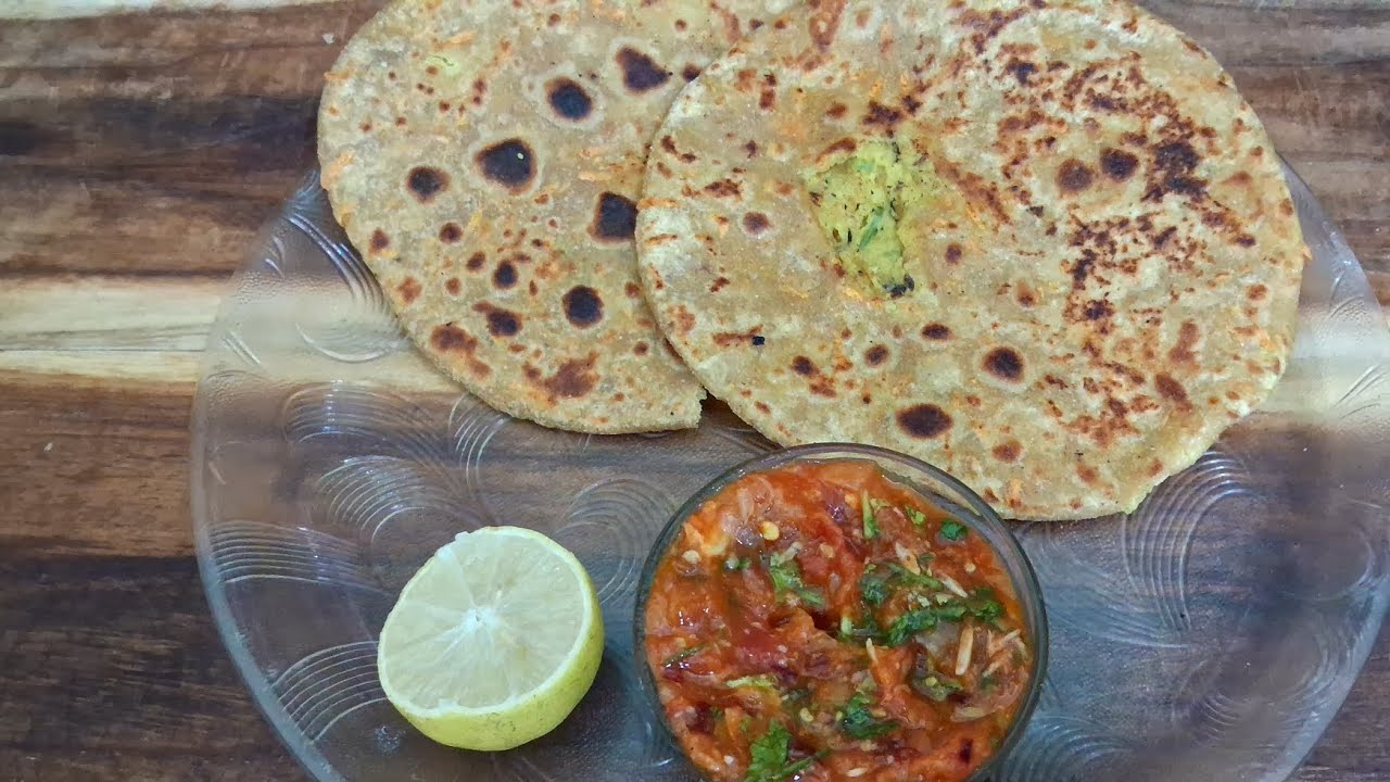 Moong daal Paratha with spicy tomato chutney, Healthy and tasty ...