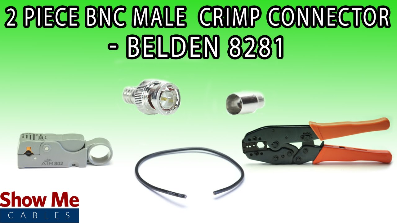 2 Piece BNC Male Crimp Connector For Belden 8281 - Perfect For DIY ...