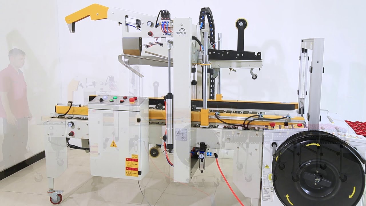 Sealing and strapping machine - YouTube