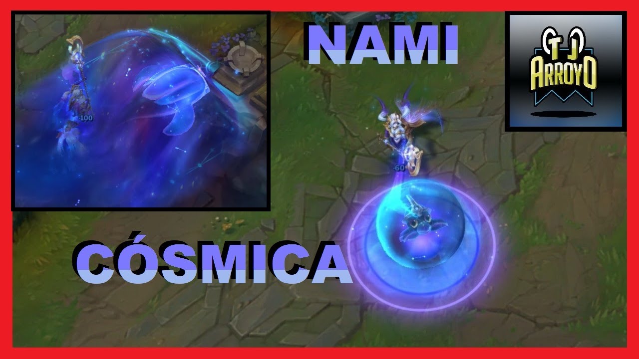 🧜NAMI CÓSMICA skin lol ESPAÑOL interacciones (Cosmic Nami spotlight ...
