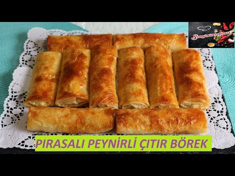 Pırasalı Peynirli Börek / Baklava Yufkasından Çıtır Börek / Börek Tarifleri - sevginin sofrası