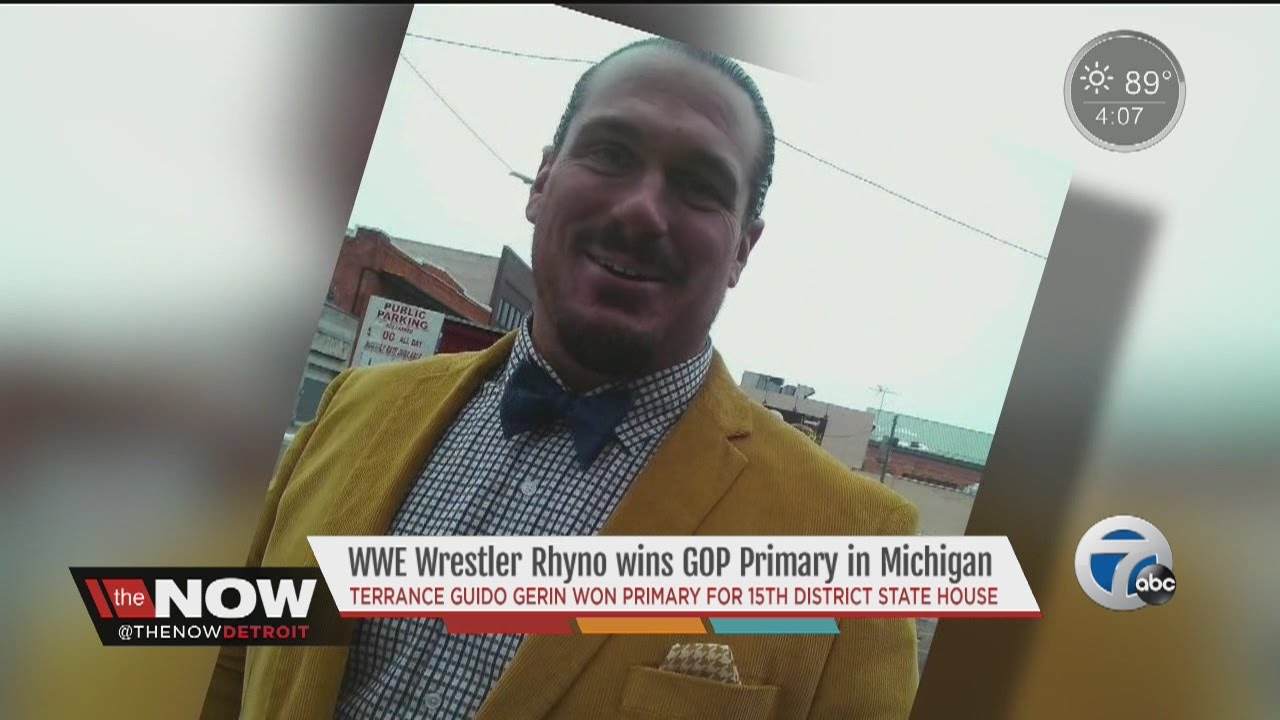 WWE professional wrestler Rhyno wins 15th District Michigan State House ...