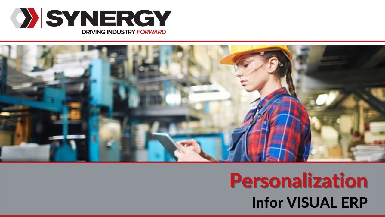Infor VISUAL ERP Personalization - YouTube