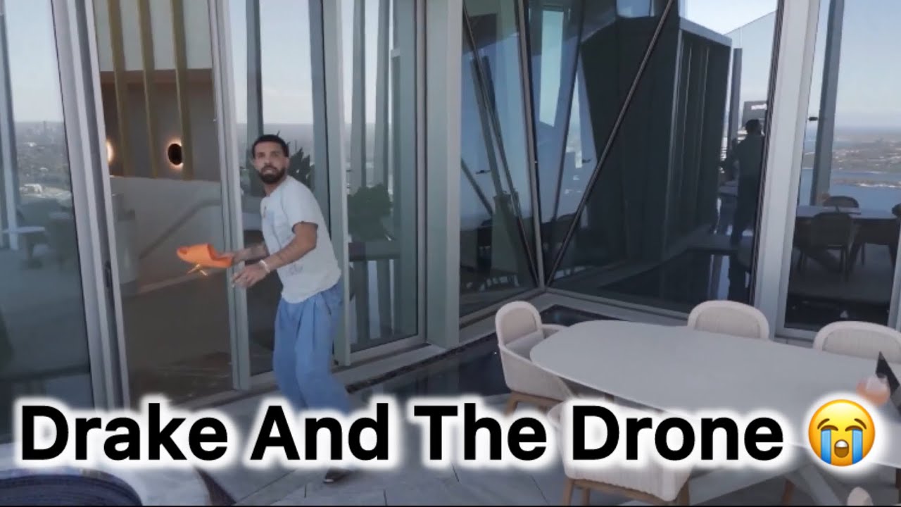 Drake tried to take down a drone flying outside his penthouse in Sydney ...