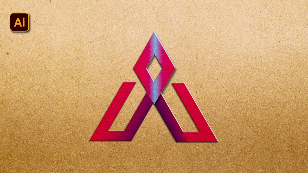 How To Create Letter A Modern Logo Design | [Design 6] Adobe ...