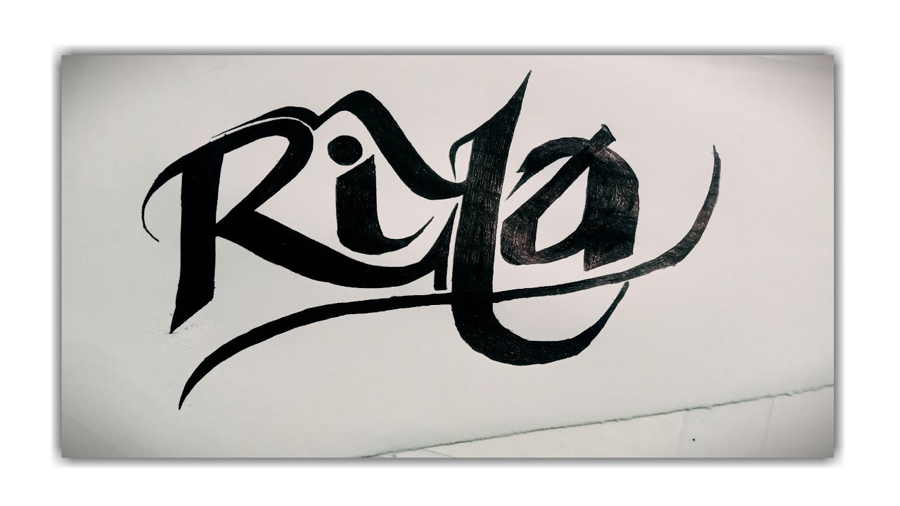 How to draw# name art 🔥 riya ..design art by artist n das - YouTube