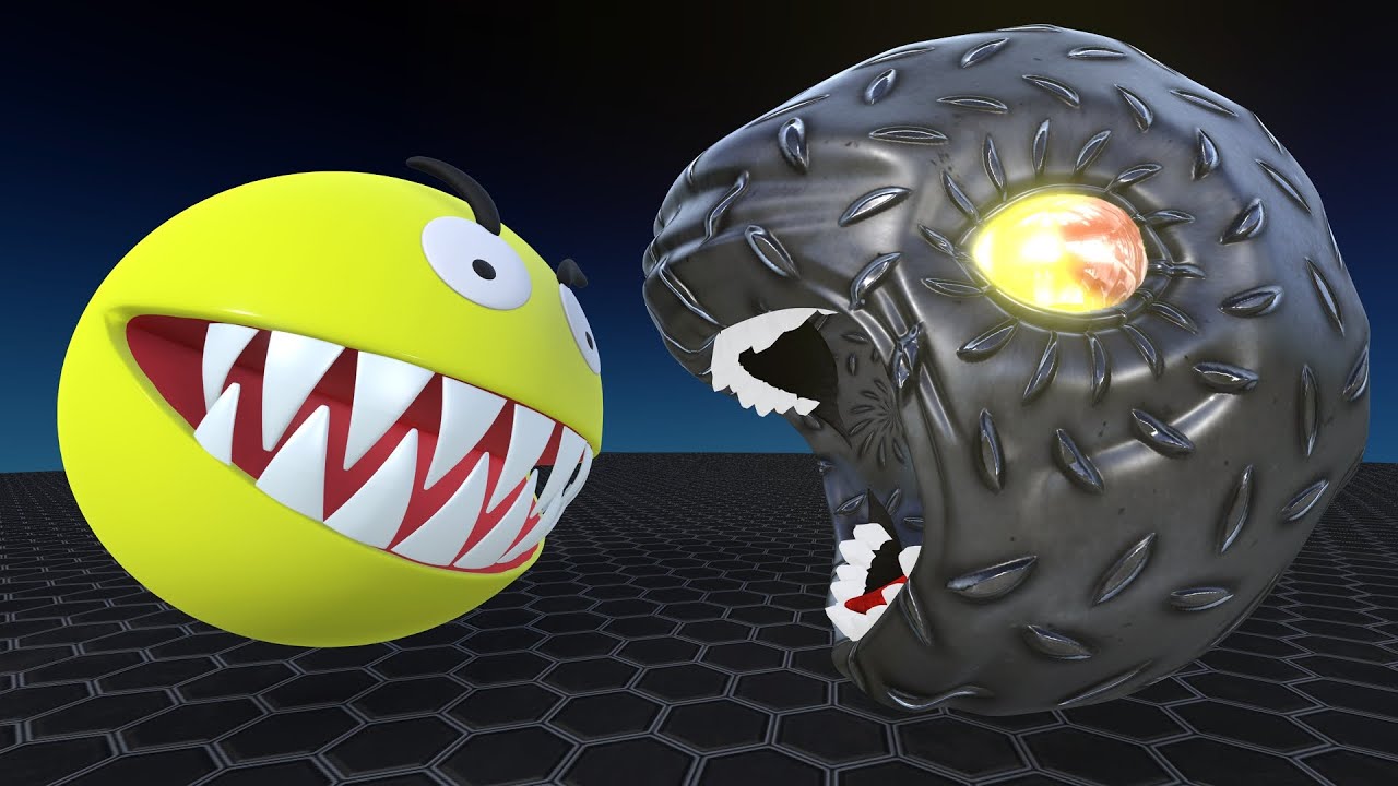 Pacman Vs Wild Monsters In The Maze - YouTube