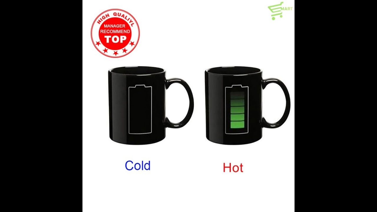 Color Changed Ceramic Mugs Coffee Tea Milk Heat Sensitive Battery Magic ...