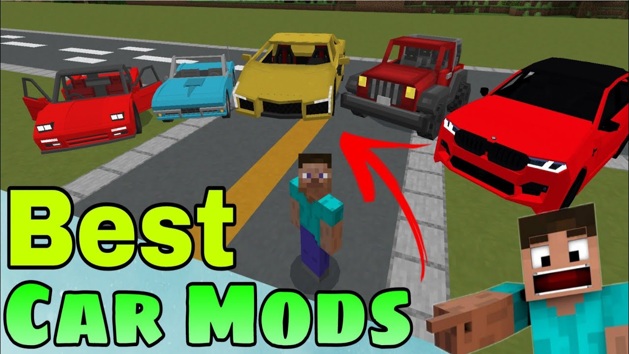 🔥Best Mods Mcpe #6 | Mcpe Car Addon | How To Download Car Mod In ...