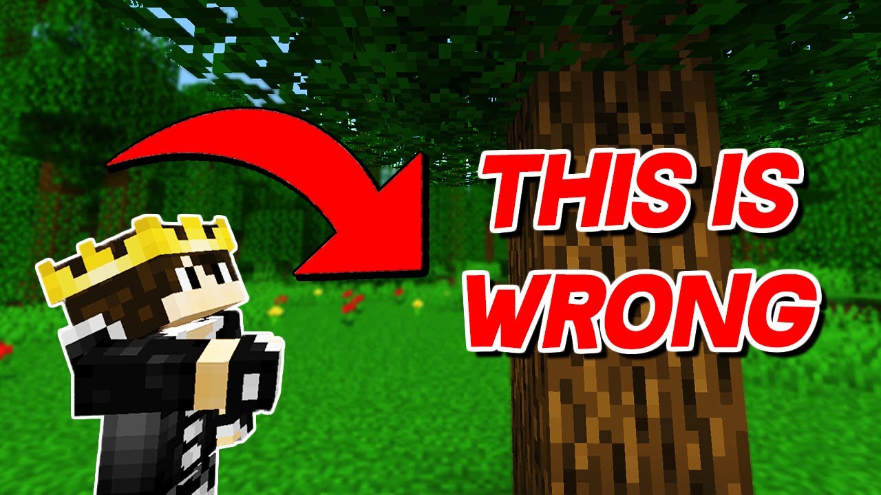 How (not) To Cut Down a Minecraft Tree - YouTube