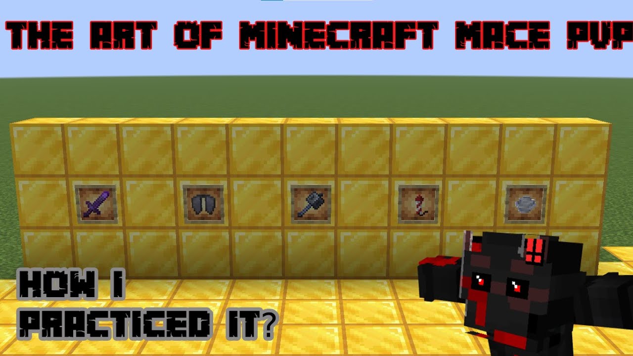 How i practiced minecraft mace pvp.... - YouTube
