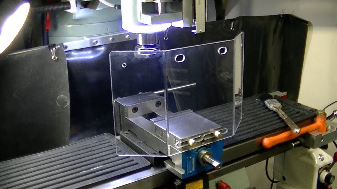 Milling machine chip swarf guard - YouTube