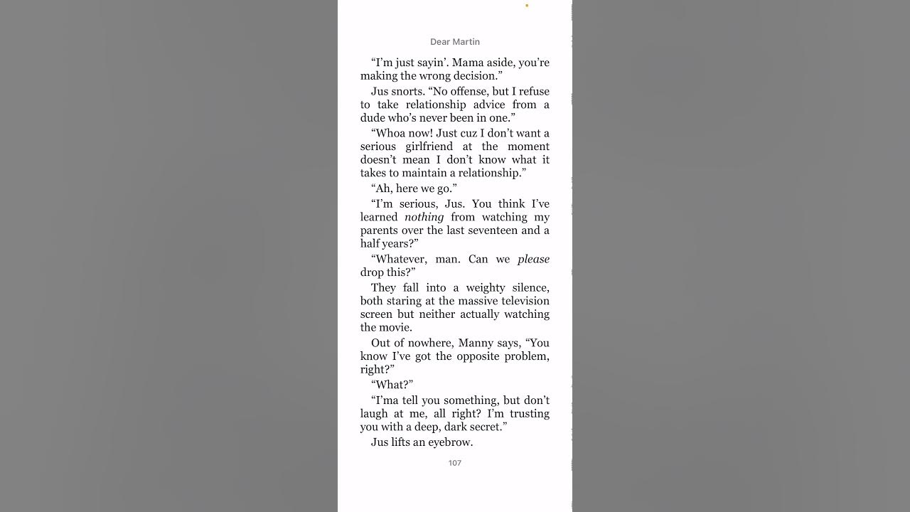 Dear Martin Chapter 8 - YouTube