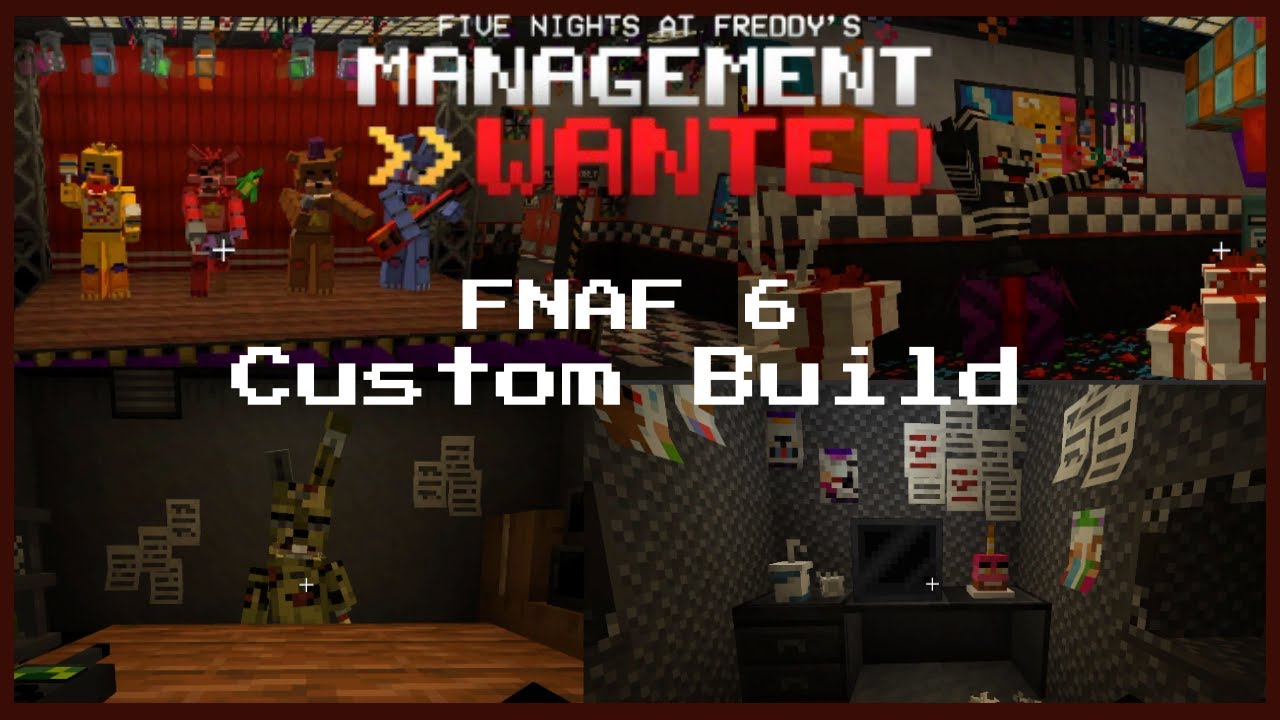 Custom FNAF 6 Minecraft Map Management Wanted - YouTube