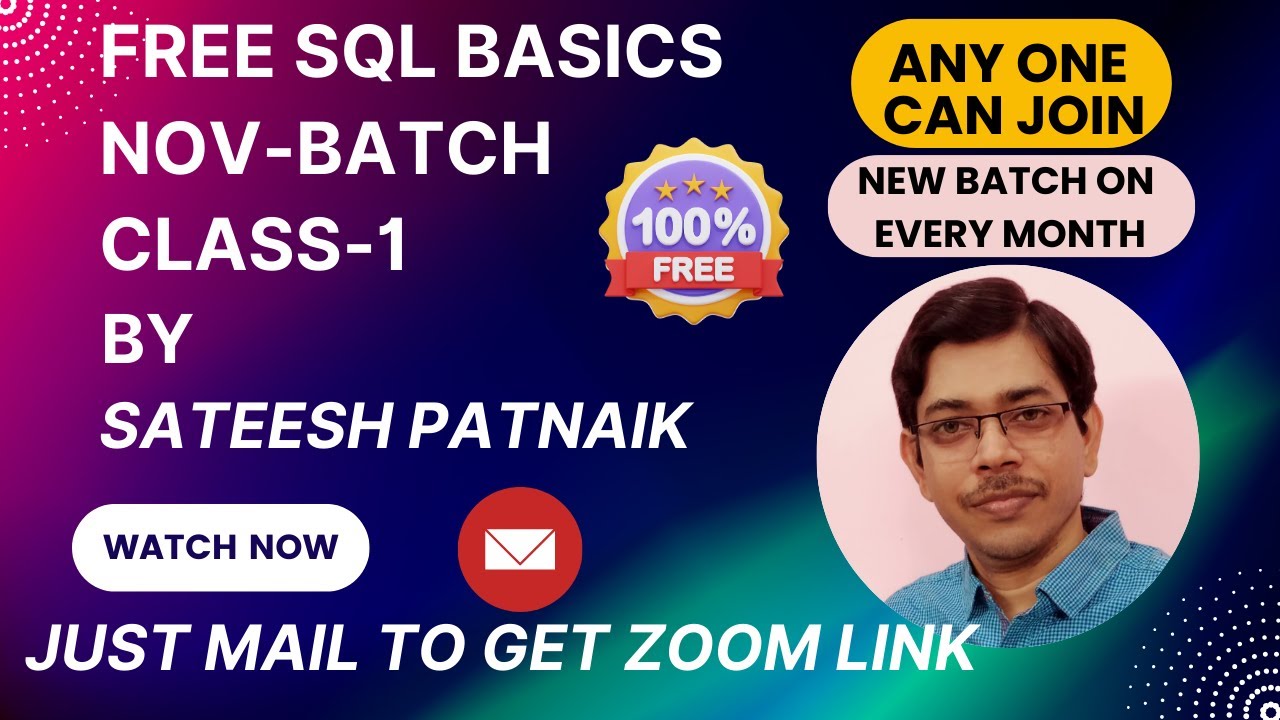 SQL Basics Class 1 | Nov Batch | How To Create Database | How To Create Table |Sateesh Patnaik ...