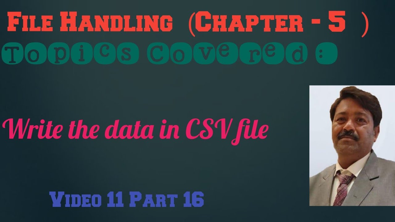 Class 12 Chap 5 File Handling Video 11 Part 16 - YouTube