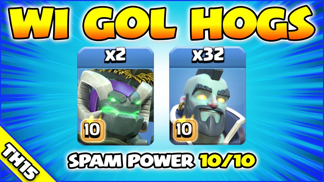 Witch Golem + Wizard Hogs are UNSTOPPABLE!!! TH15 Attack Strategy ...