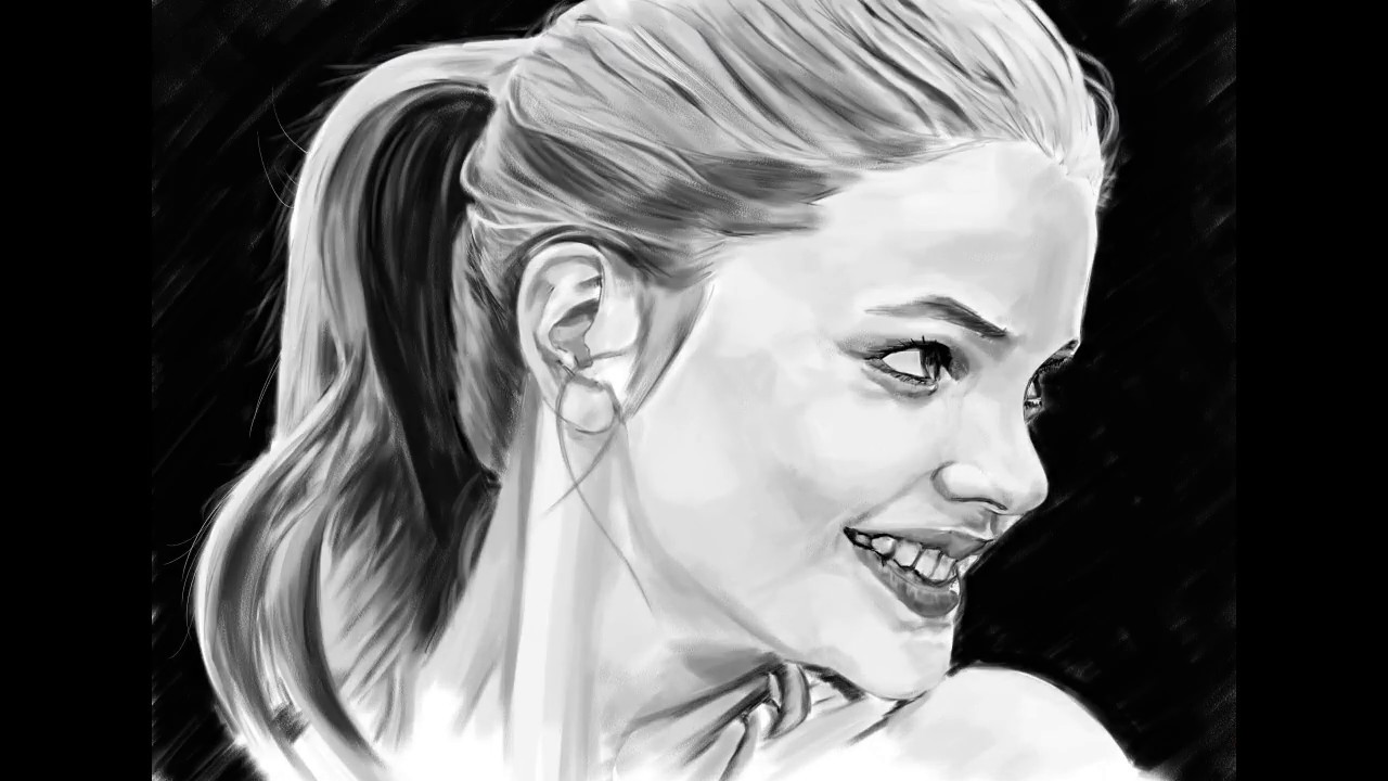 Digital Art sketch portrait corel painter 2018 - YouTube