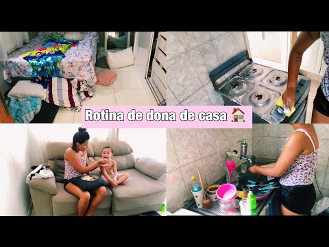 ROTINA DA TARDE COM UMA CRIANÇA| organizei a casa| dei almoço| Casada aos 18