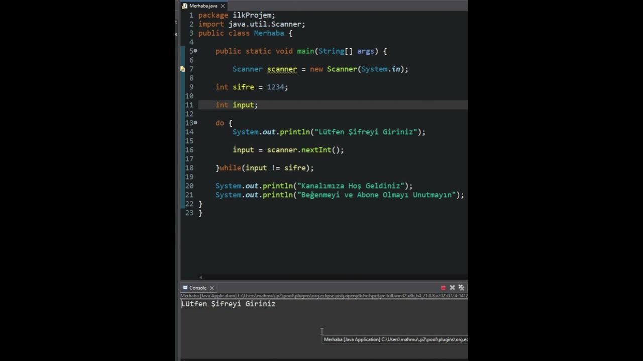 Java'da do - while Döngüsü - YouTube