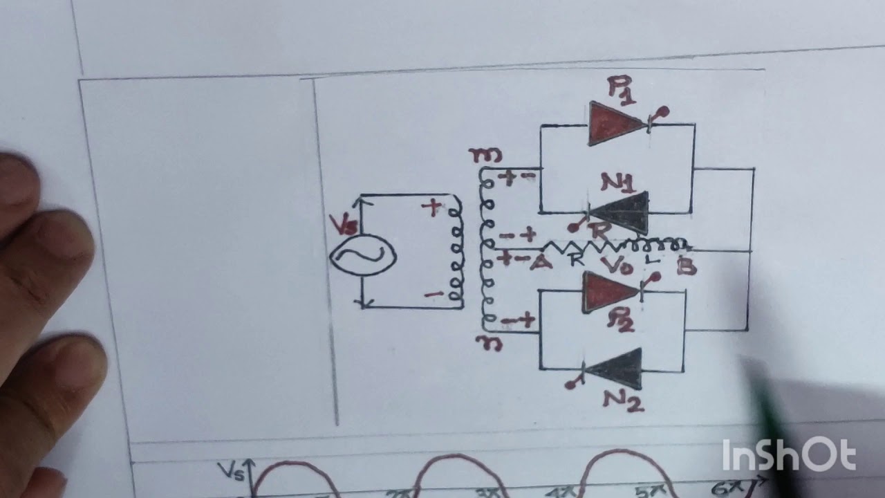 Single Phase Mid Point Type Step Down Cyclo Converter - YouTube
