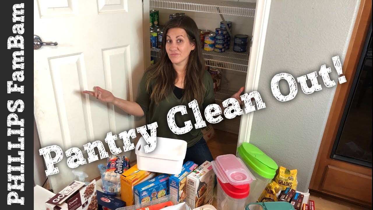 PANTRY CLEAN OUT & ORGANIZATION | PHILLIPS FamBam Clean with Me - YouTube