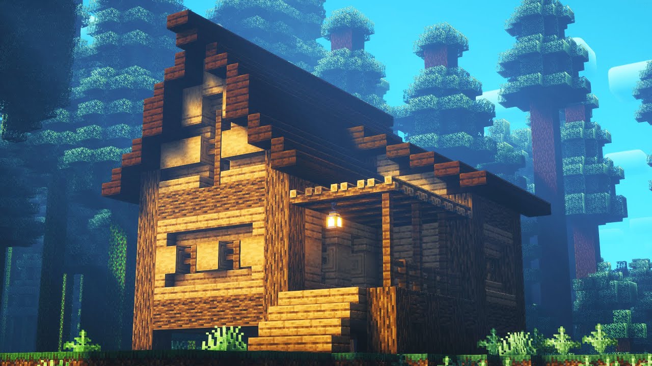 How to Build an Oak Log Cabin | Minecraft Build Tutorial #10 - YouTube